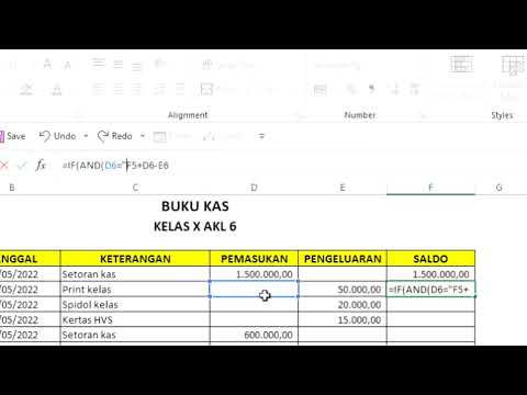 CARA MEMBUAT BUKU KAS SIMPEL DI EXCEL - YouTube