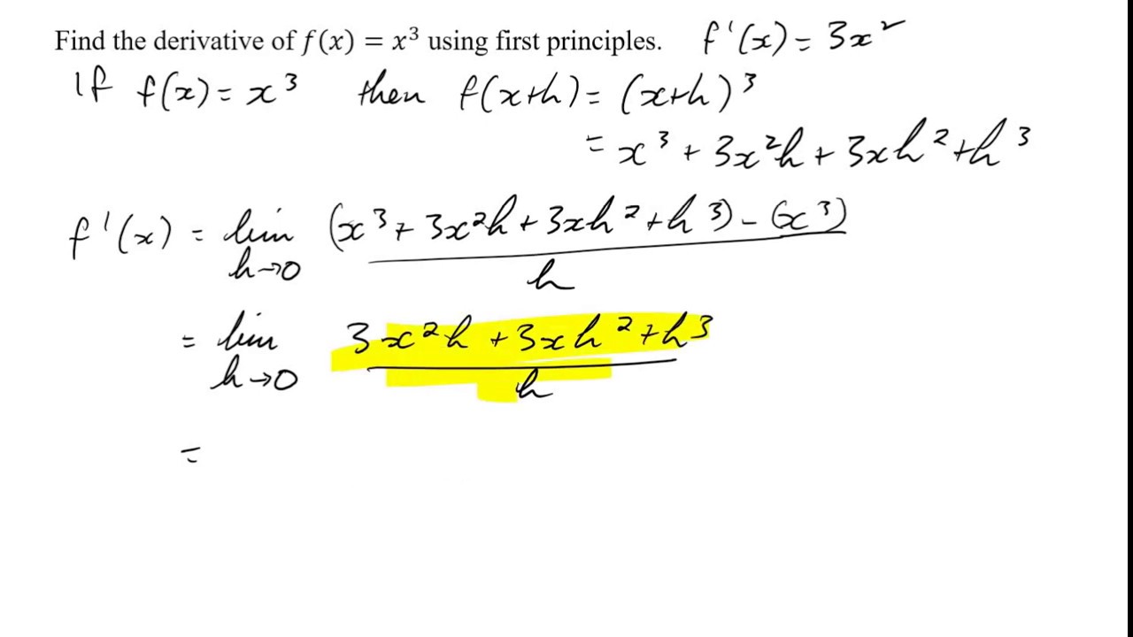 11, 12 Differentiation from first principles - YouTube