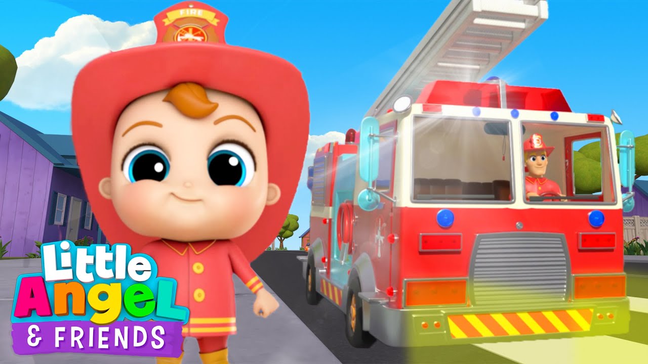 I Am A Fireman! | Rescue Song | Little Angel And Friends Kid Songs ...
