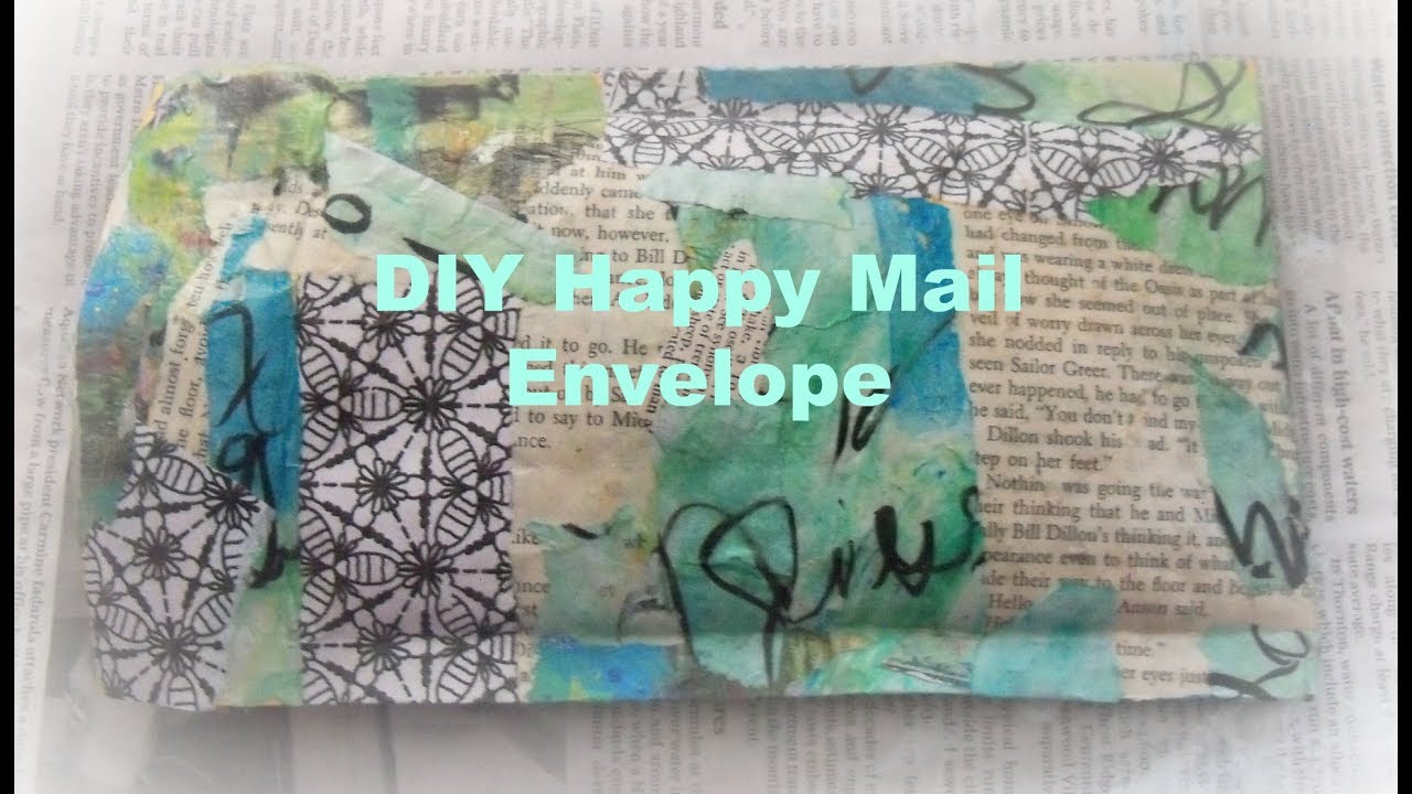 How to make a easy Collage Mail Art envelope - YouTube