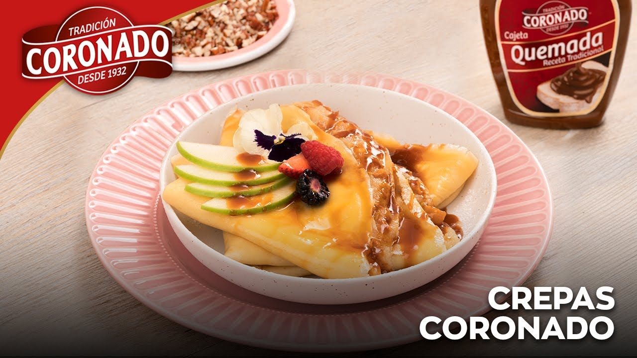 Crepas de Cajeta Coronado con manzana - YouTube
