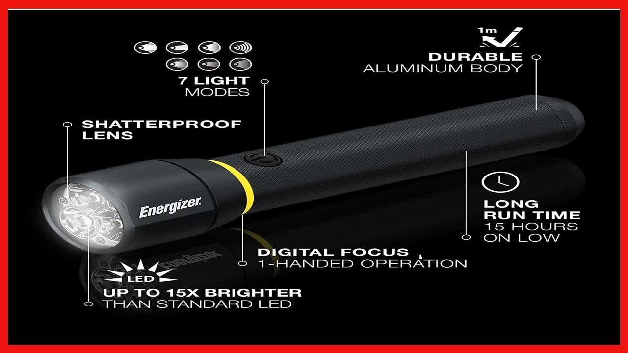 ENERGIZER LED Flashlight PRO, Ultra Bright 1,000+ Lumens, IPX4 Water ...