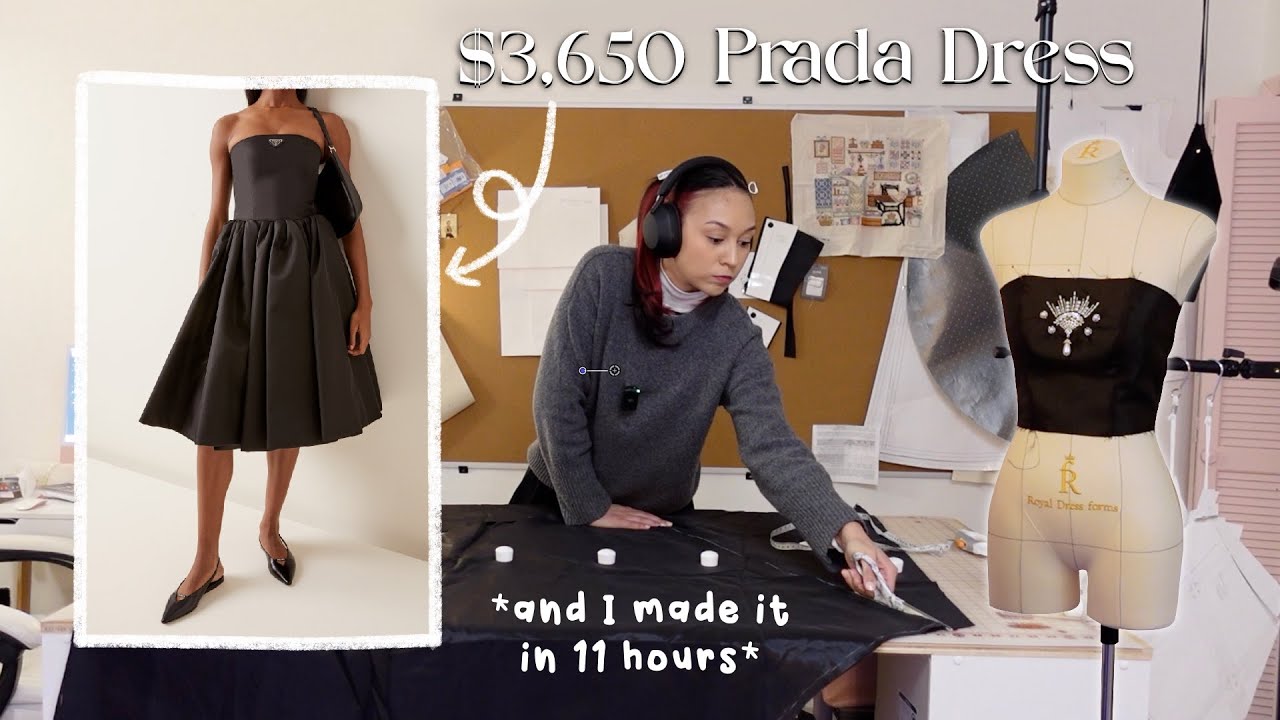 I Recreated this $3,650 PRADA dress in 1 Day (and I calculated how much ...