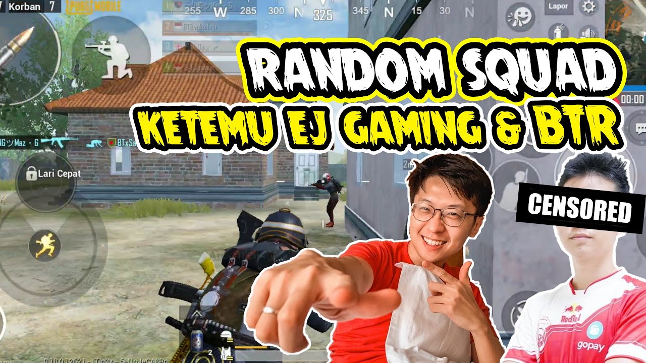Ketemu EJ GAMING, BTR | RANDOM SQUAD | PUBG MOBILE - YouTube