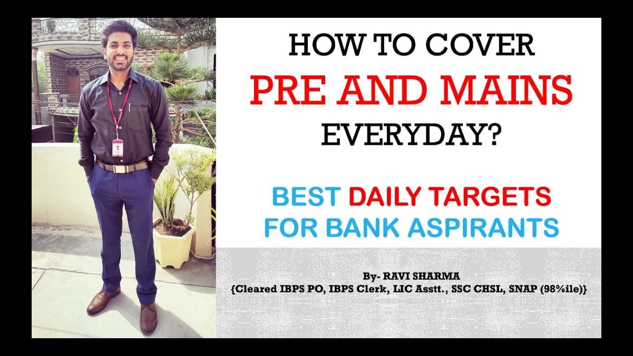 Best Daily Schedule for preparing PRE & MAINS simultaneously | Bank ...