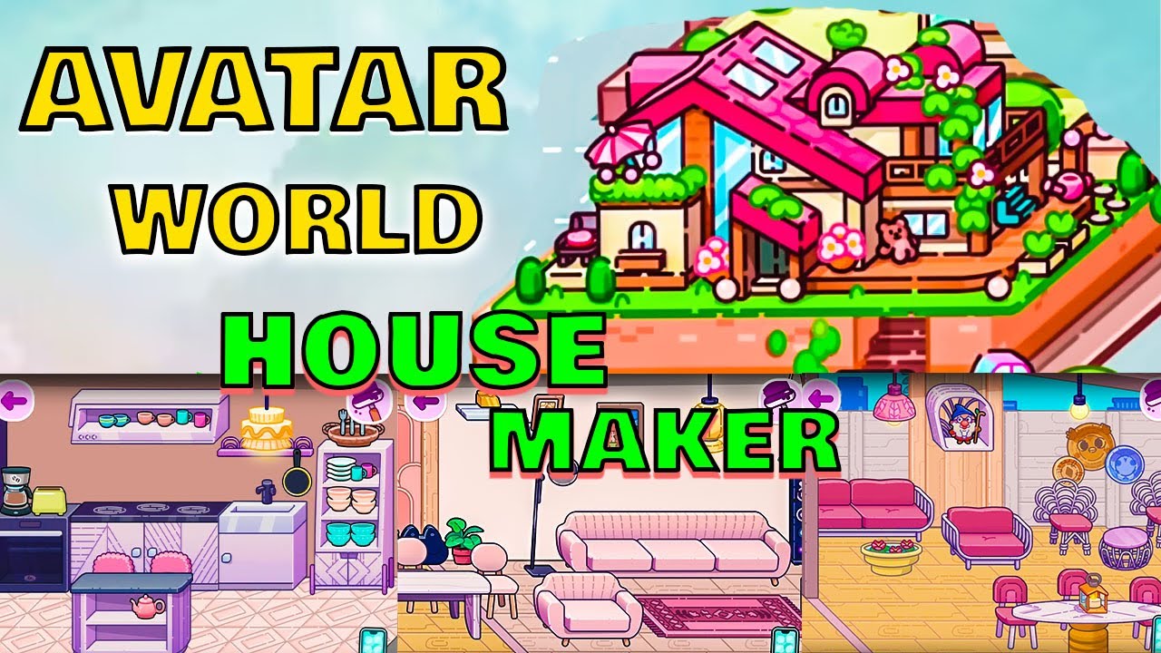 NEW HOUSE MAKER Aesthetic🎈🧺AVATAR WORLD House Ideas🧸FREE House [House ...