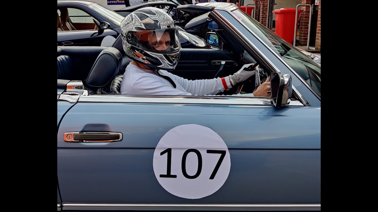 Mercedes R107 500 SL on the Race Track - YouTube