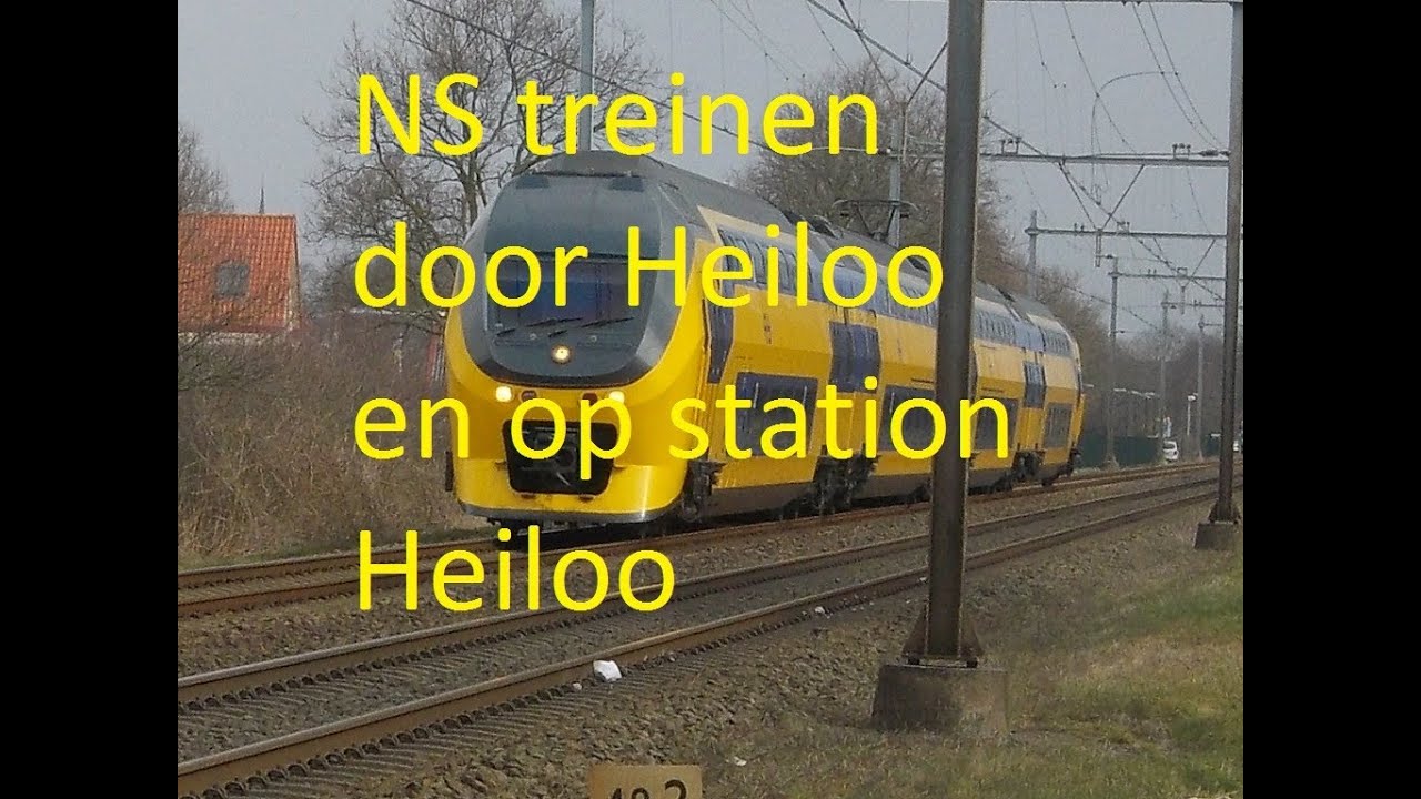 NS treinen door Heiloo en op station Heiloo - YouTube
