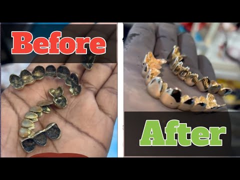 how to repair broken gold grillz gold teeth - YouTube