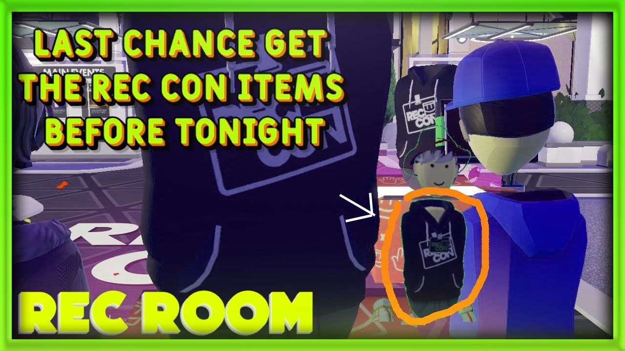 Your Last Day To Get Rec Con Items (Rec Room) - YouTube