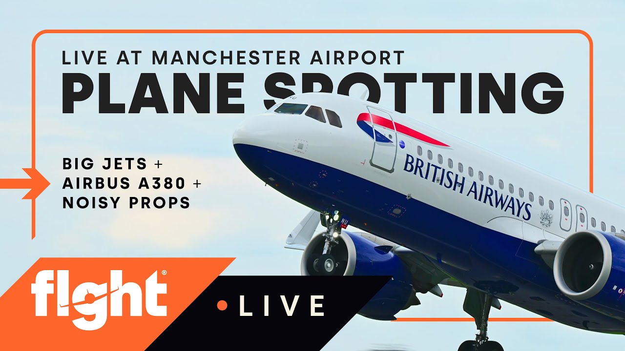 LIVE Plane spotting at Manchester Airport - 08/06/24 - YouTube