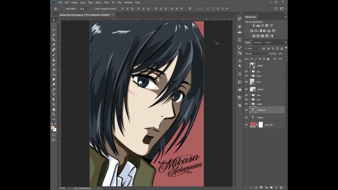 Vector Art: Mikasa Ackerman | Attack on Titan - YouTube