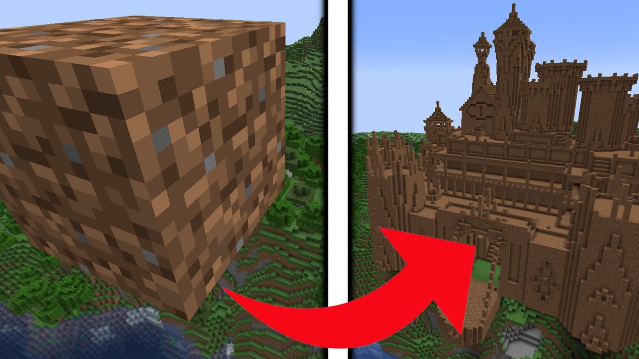I built a DIRT castle in Minecraft - YouTube