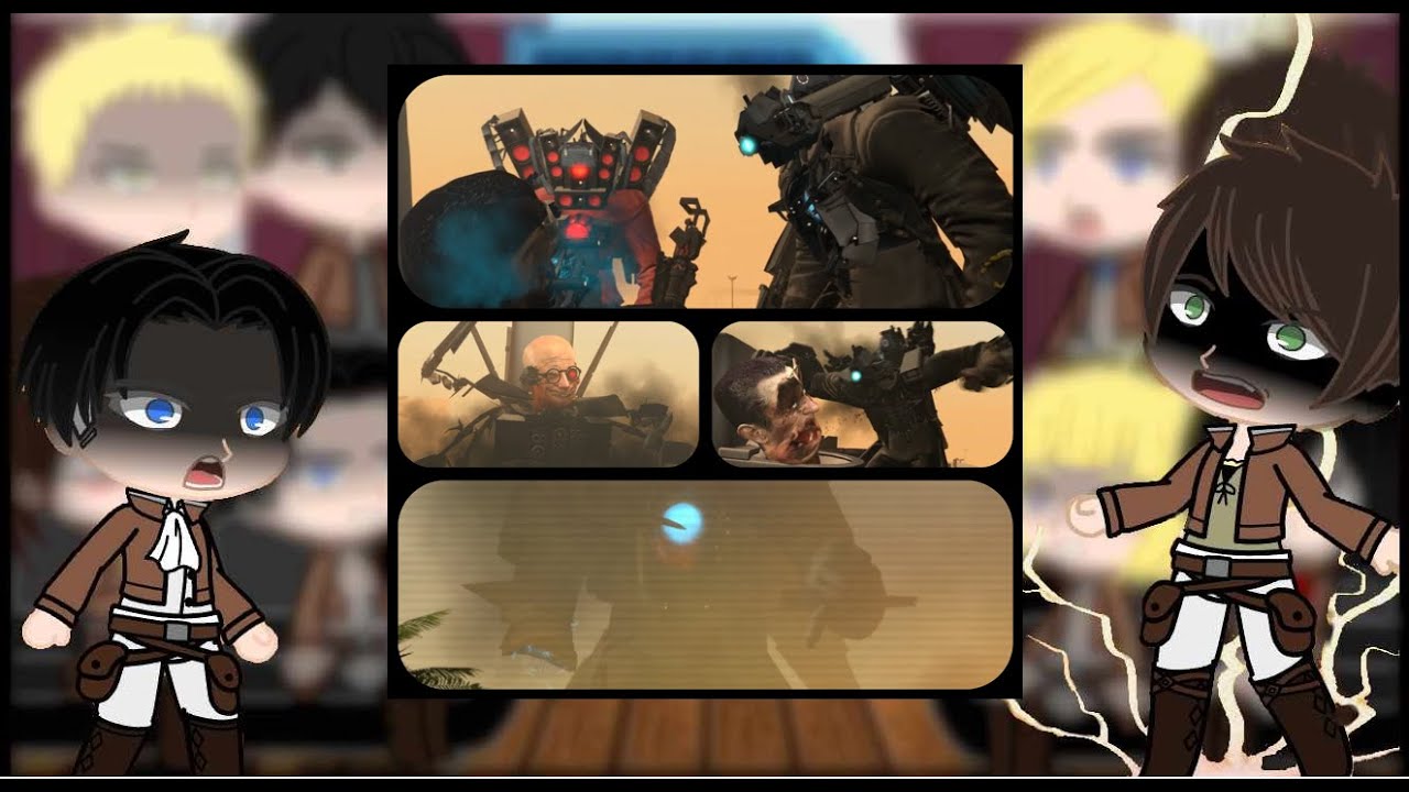 AOT/Attack On Titan react to Skibidi Toilet Pt. 7 52-65 | Gacha React ...