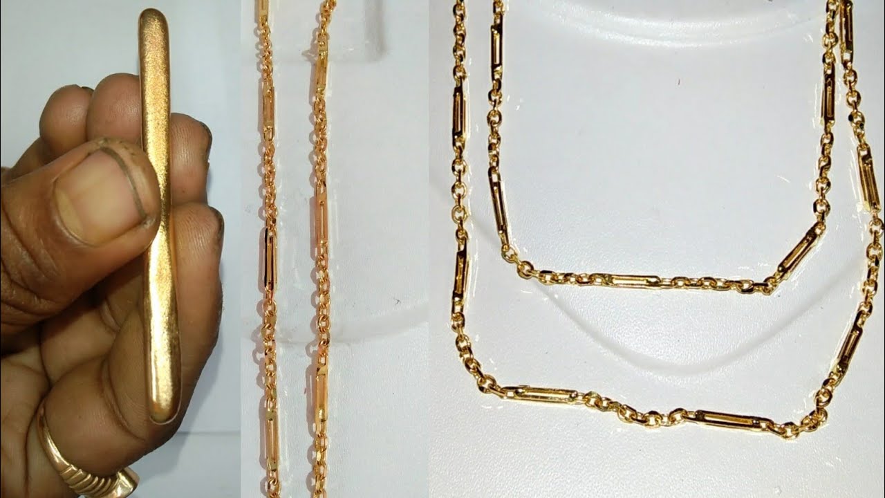 How To Hand Make Gold Fancy Chain | Daily Use | Beautiful Gold Fancy ...