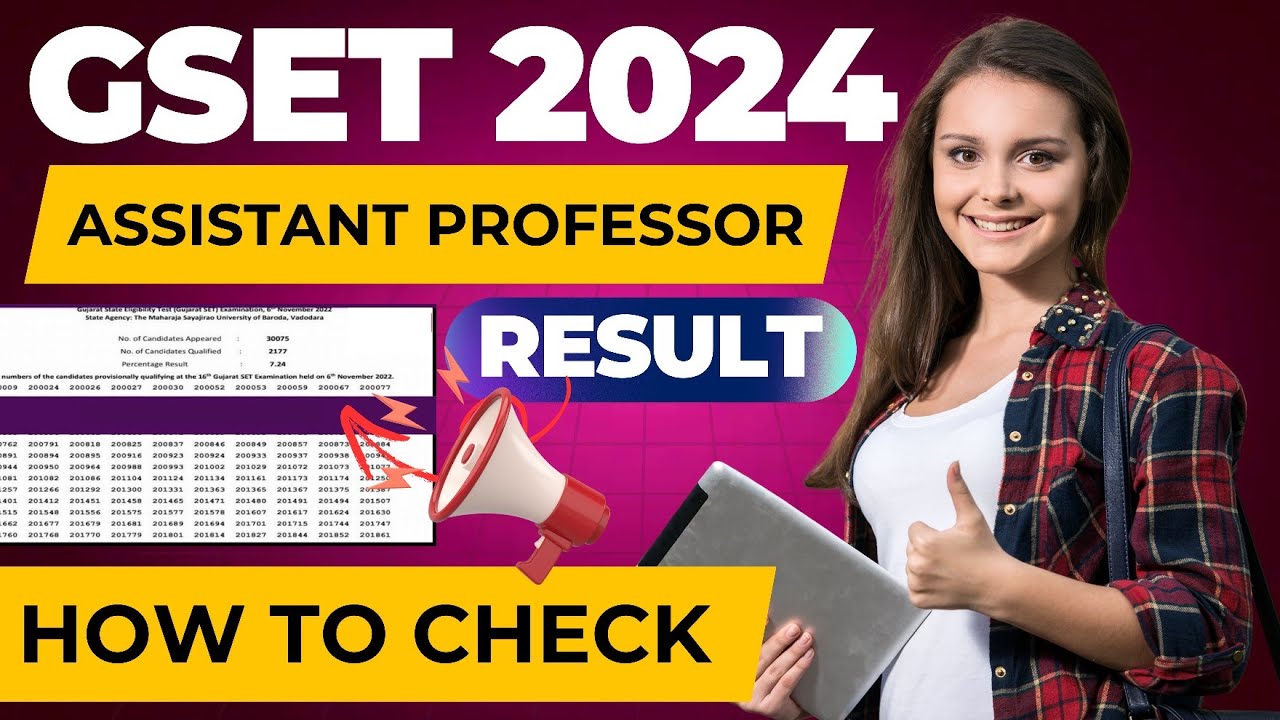 gset result 2024 | gset assistant professor result 2024 | gujarat set ...