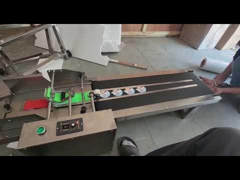 Ice cream Lid batch coding conveyor #batchcodingmachine - YouTube