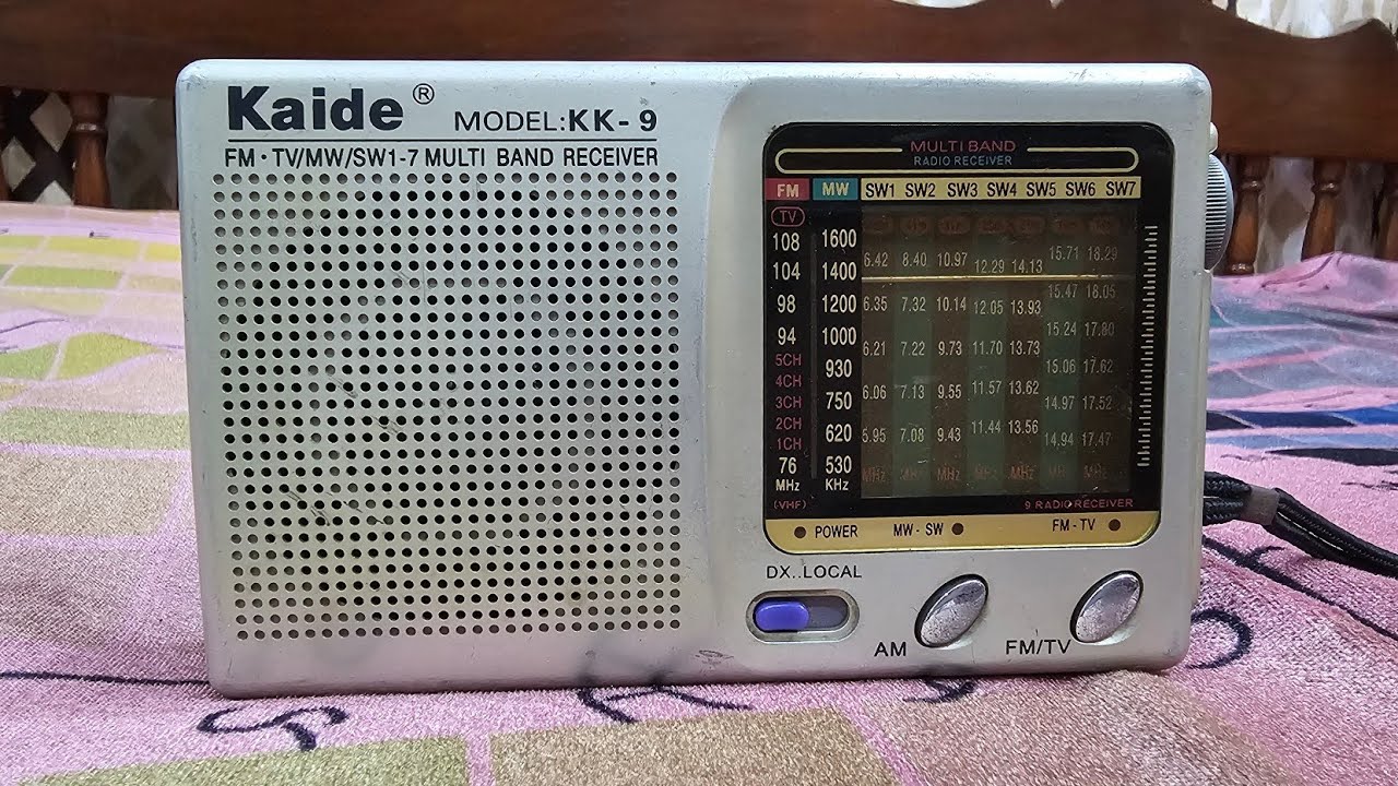 #Kaide kk-9 fm/mw/sw1/sw2 9 band pocket radio with TV 1,5 ch - YouTube