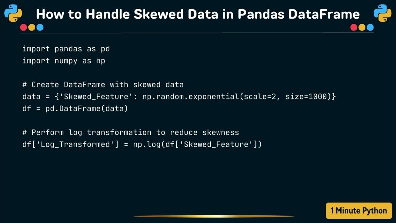 How to Handle Skewed Data in Pandas DataFrame - YouTube