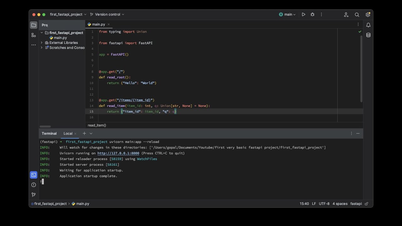 First Basic Fastapi Project For Rest Api Fastapi Restapi Trending 2023 Youtube