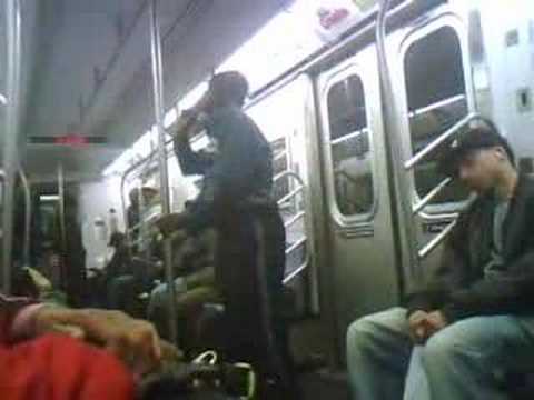 NYC MTA 4 Train, 12:30am (a.k.a. Security Guard Gone Wild!) - YouTube