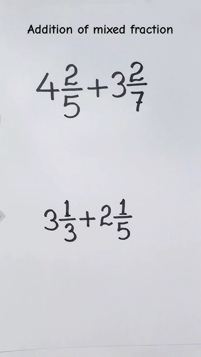Addition | mixed Fraction | fast trick | maths trick | short trick | #ytshorts #mathstricks # ...