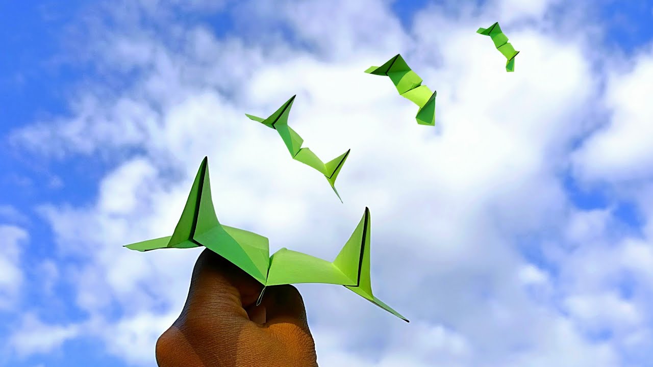 Paper Flying Boomerang Plane || Pesawat Flying Plane || Superb Fly ...