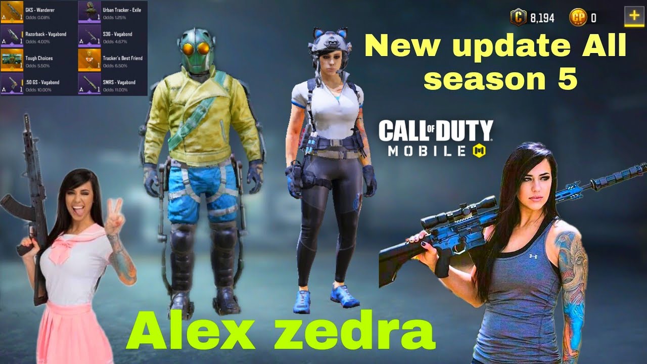 season 5 all new lucky draw leaks call of duty mobile alex zedra events ...