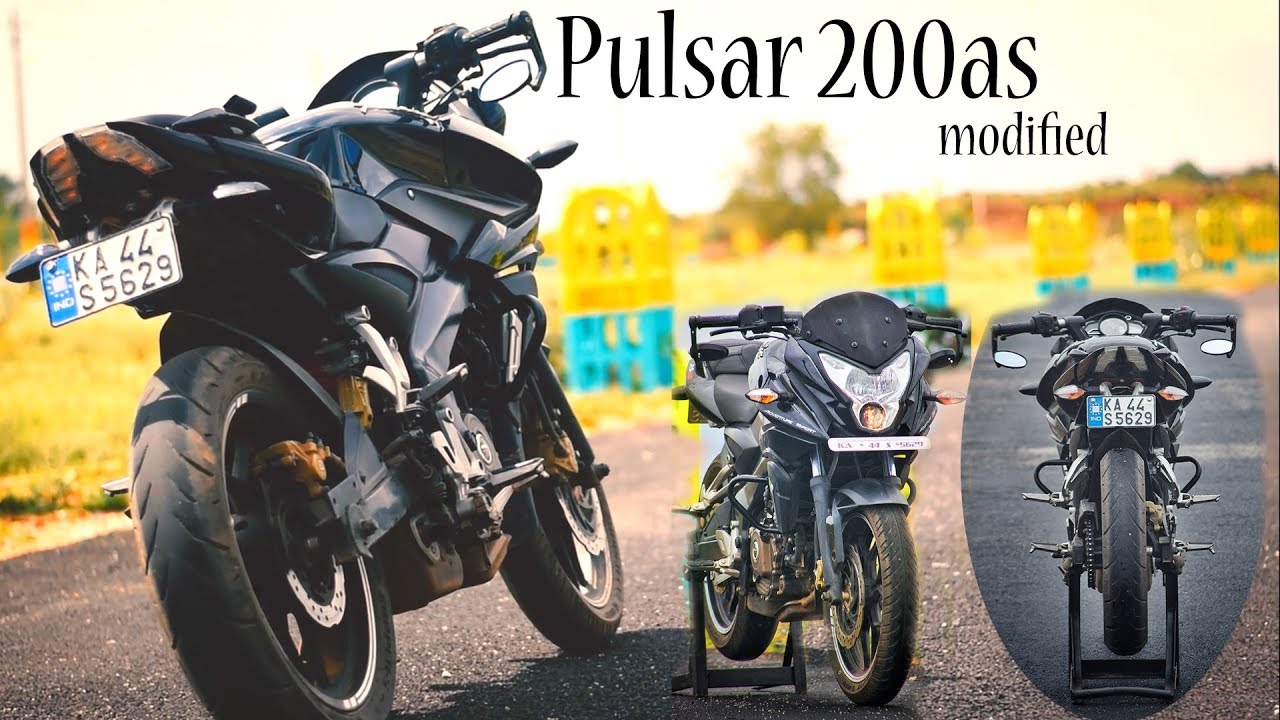 Pulsar 200as modified - YouTube