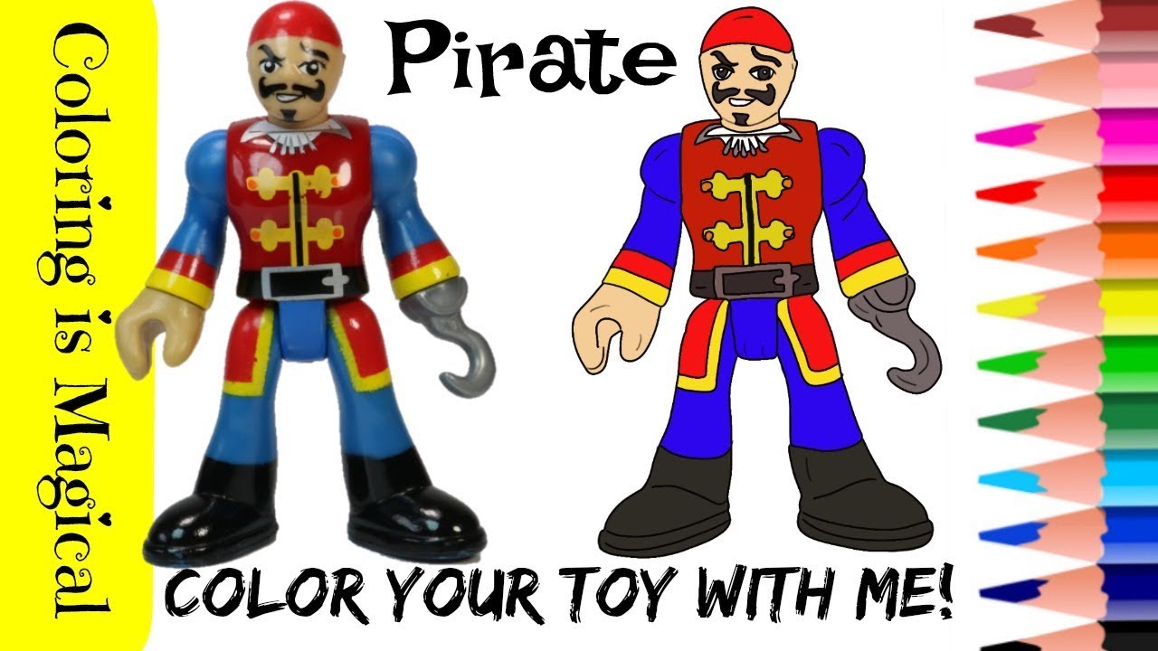 Pirate with Hook Imaginext Toy Coloring Page PIRATE VIDEO coloring ...