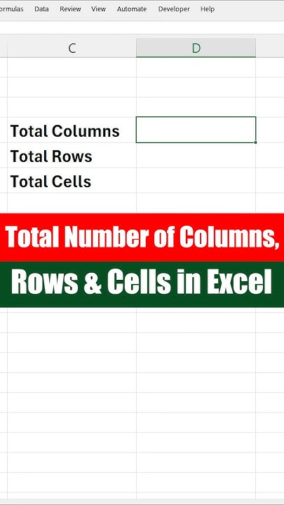 How Many Rows, Columns and cells Does Excel Have #excelshorts #exceltutorial - YouTube