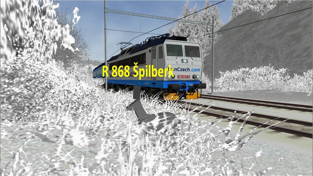 Open Rails EP 22 CZ CD ř 362027-5 Brno hl.n. - Praha hl.n. - YouTube