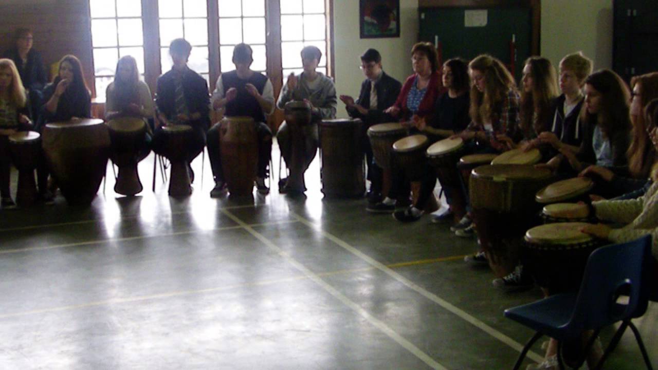 Stover School Phyllis Dence Day African Drumming - YouTube