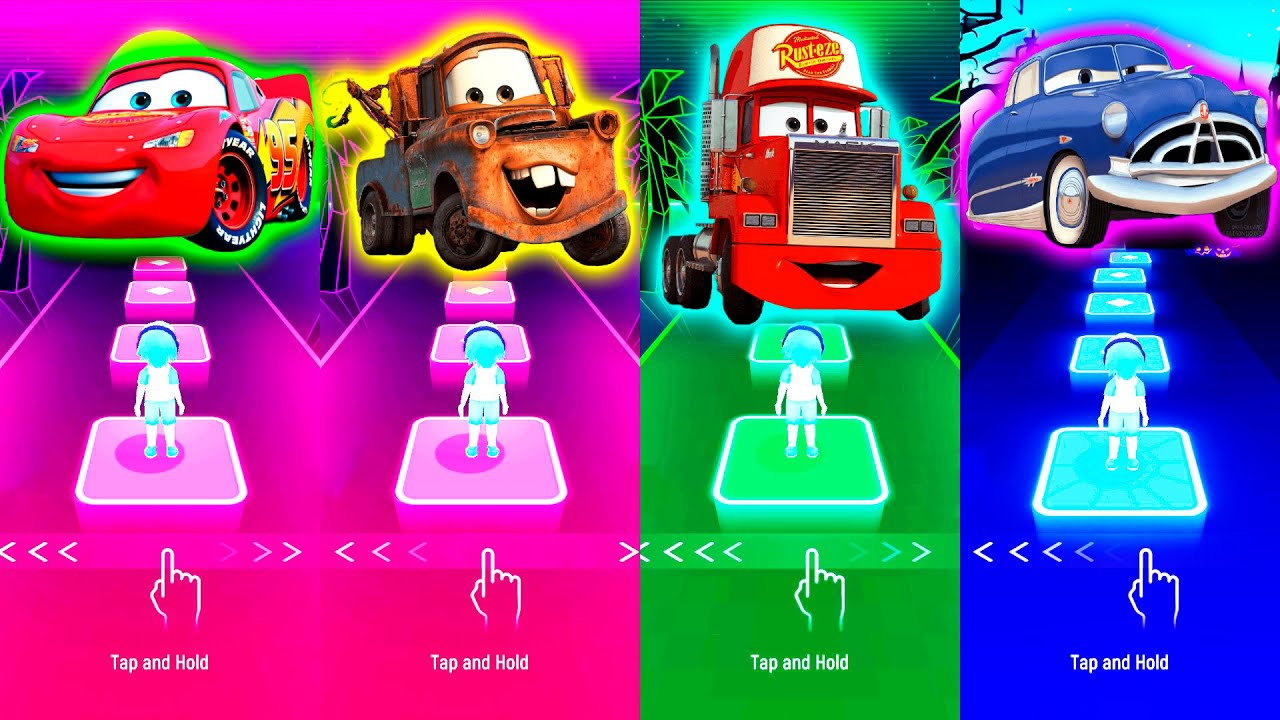 Tiles Hop - Lightning McQueen VS Mater VS Mack VS Doc Hudson | Pixar ...