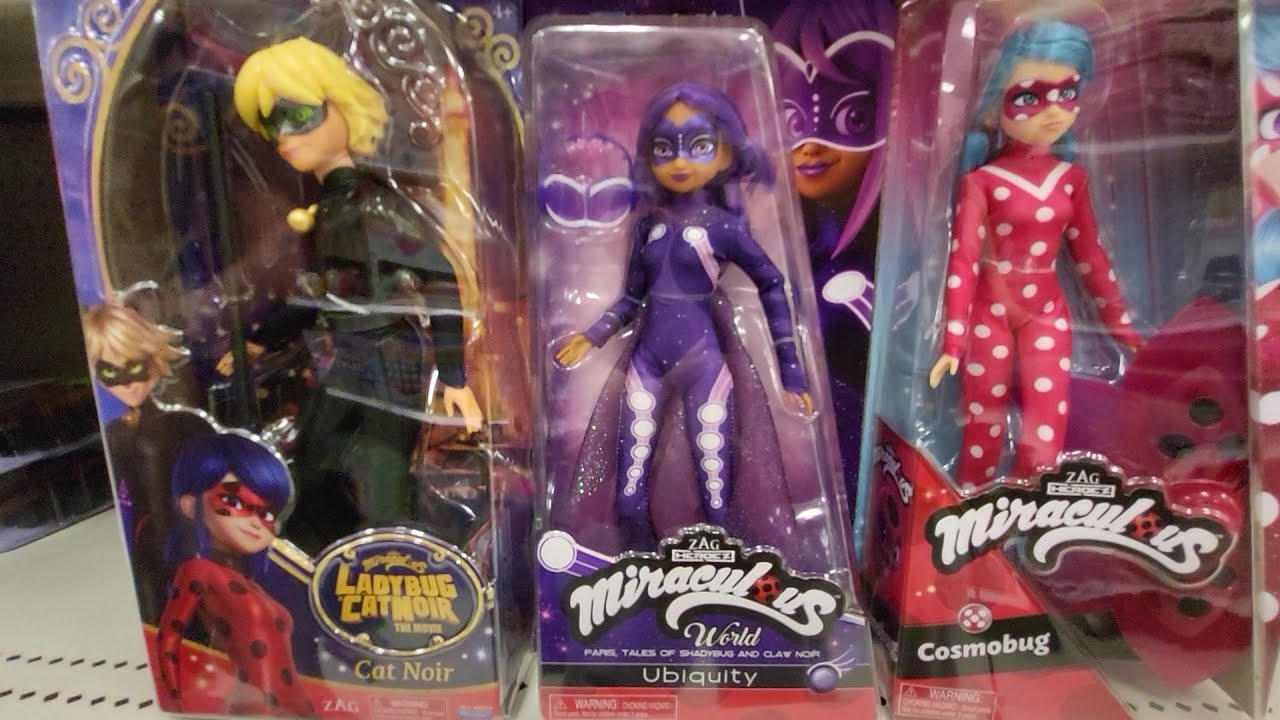 MIRACULOUS CAT NOIR BOY DOLL & LADYBUG THE MOVIE DOLLS COSMOBUG WITH ...