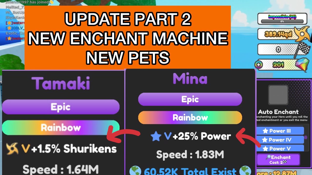 Enchanting Pets OVERPOWERED ANIME RACE CLICKER #animeraceclicker # ...