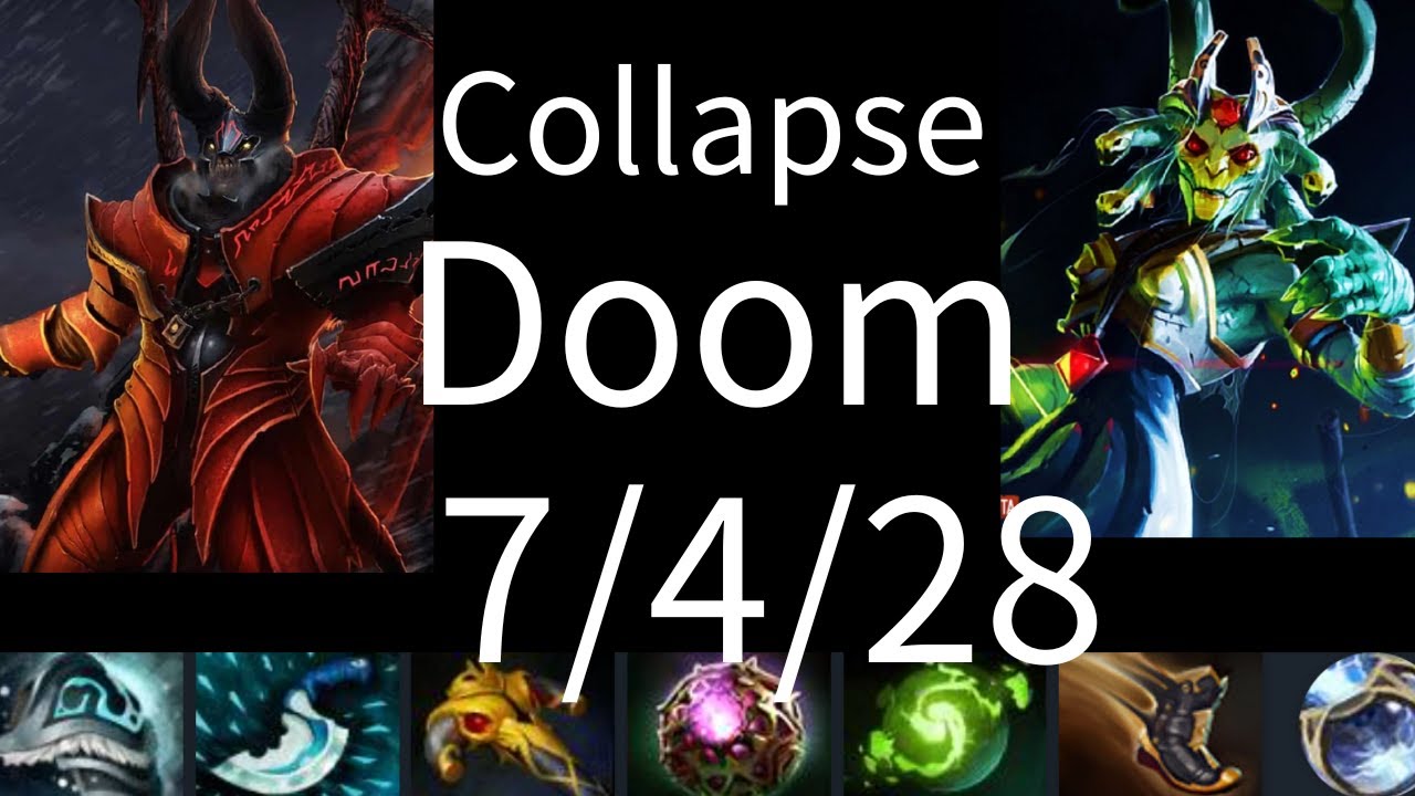Collapse Doom vs Medusa, Puck, Lion, Gyro, PB - dota2 - YouTube