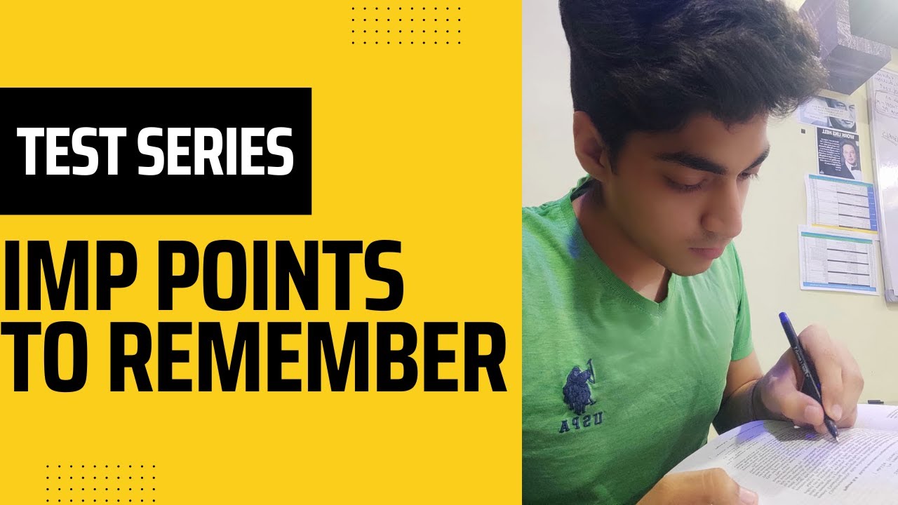 🐼 Points to keep in mind while attempting Test Series 🤘 - YouTube