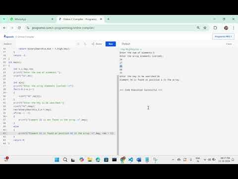 BinarySearch using divide and conquer technique - YouTube