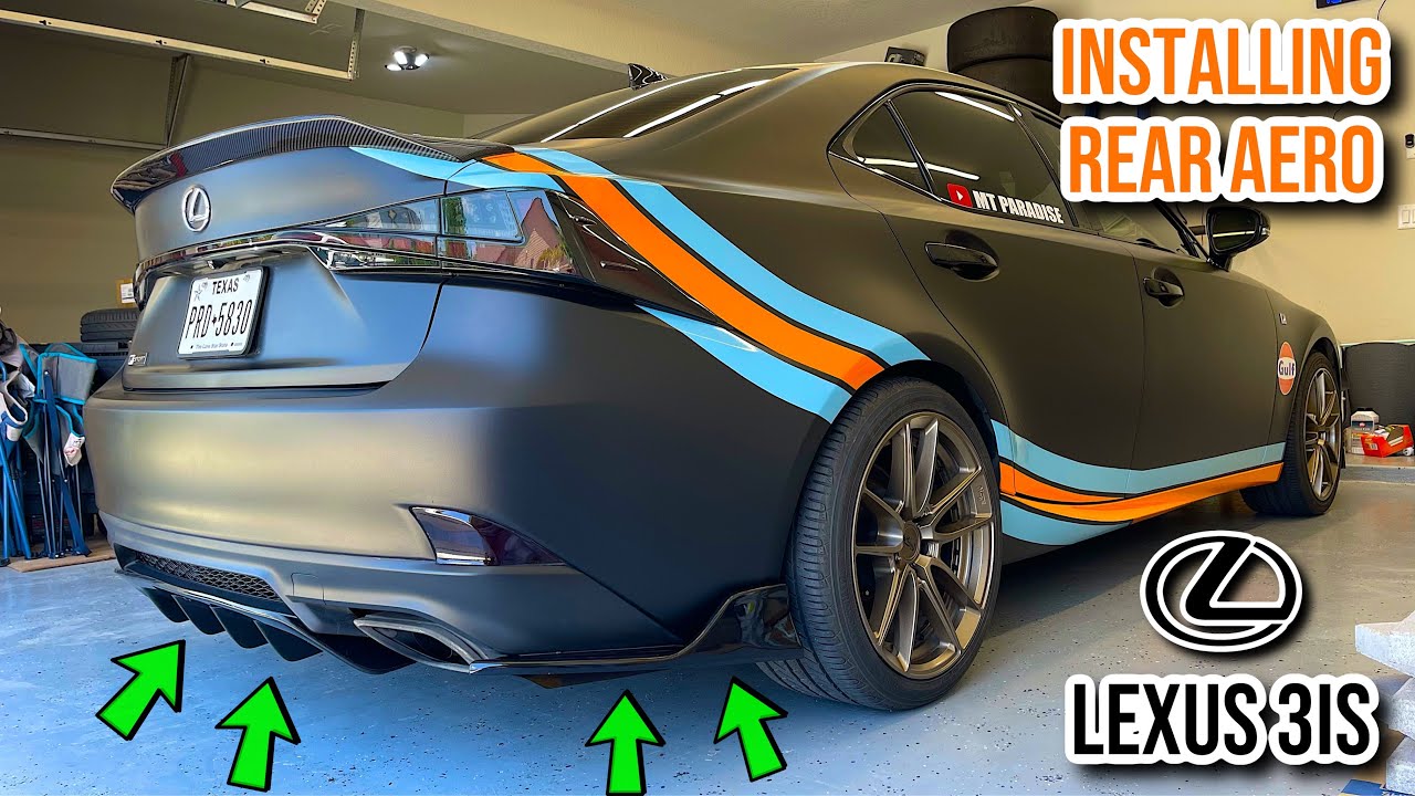 How To Install Lexus 3IS Rear Aero. Rear Bumper Fins/Spats & Diffuser ...