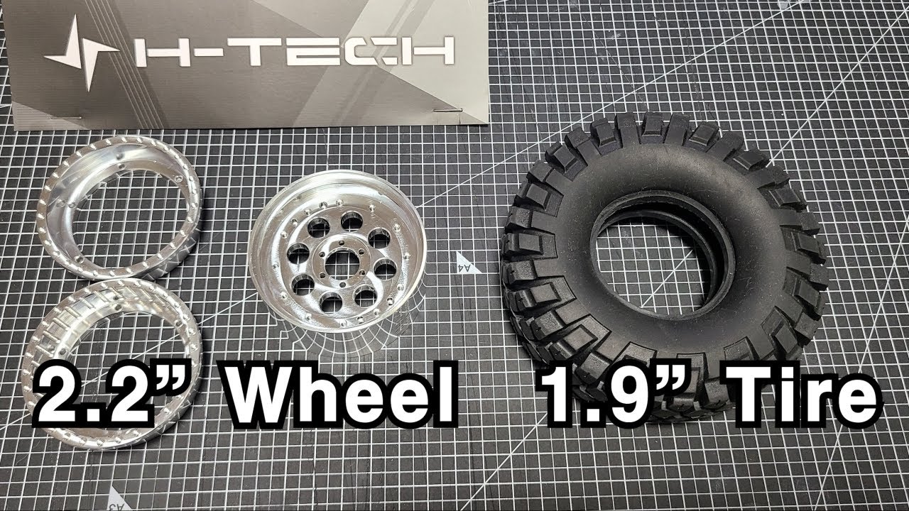 How to fit 1.9" tires on 2.2" wheels / scale RC - YouTube