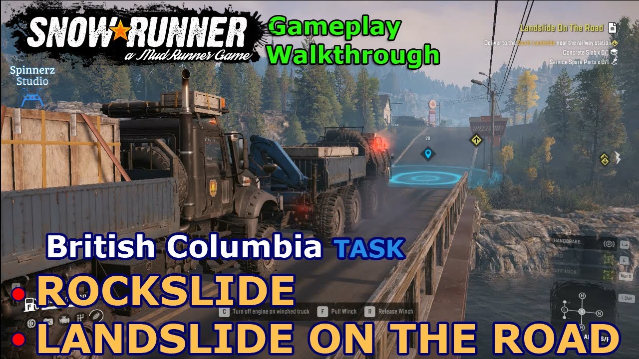 SnowRunner - Rockslide | SnowRunner - Landslide on the Road | Duncan ...
