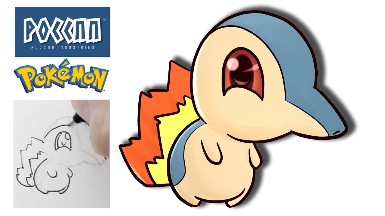 Cómo dibujar a Cyndaquil Chibi (Pokemon) - YouTube