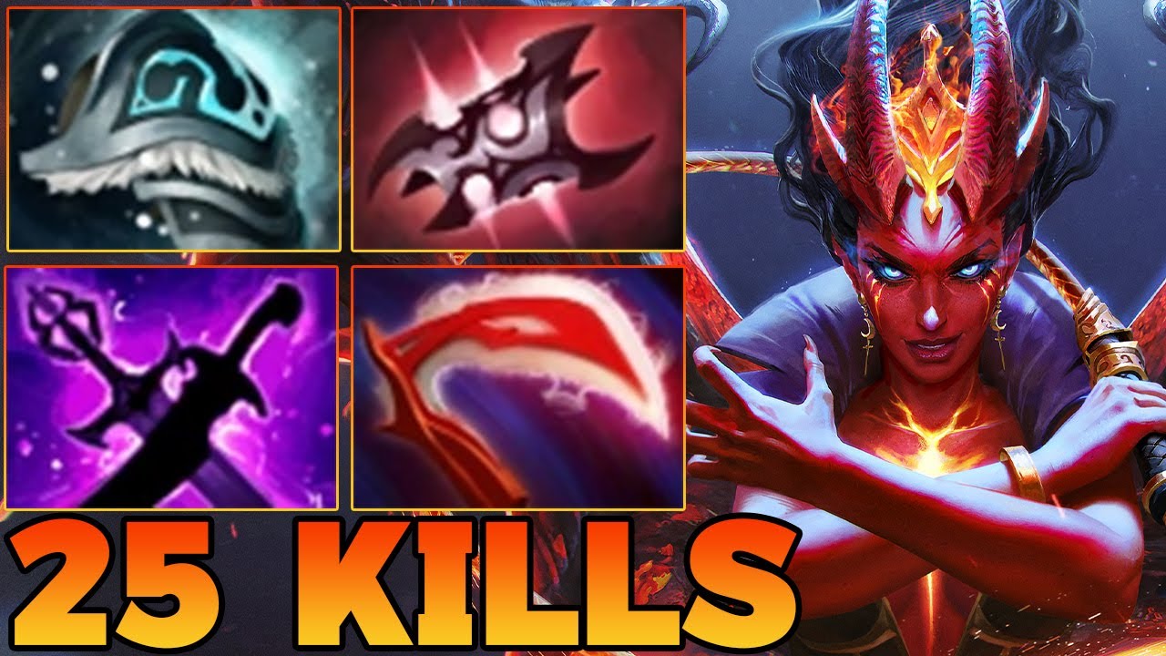 25 Kills QOP Dota 2 Mid Lane Beast Best Queen Of Pain Dota 2 Gameplay ...
