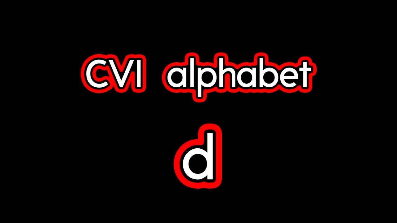 CVI Alphabet Lesson: d - YouTube