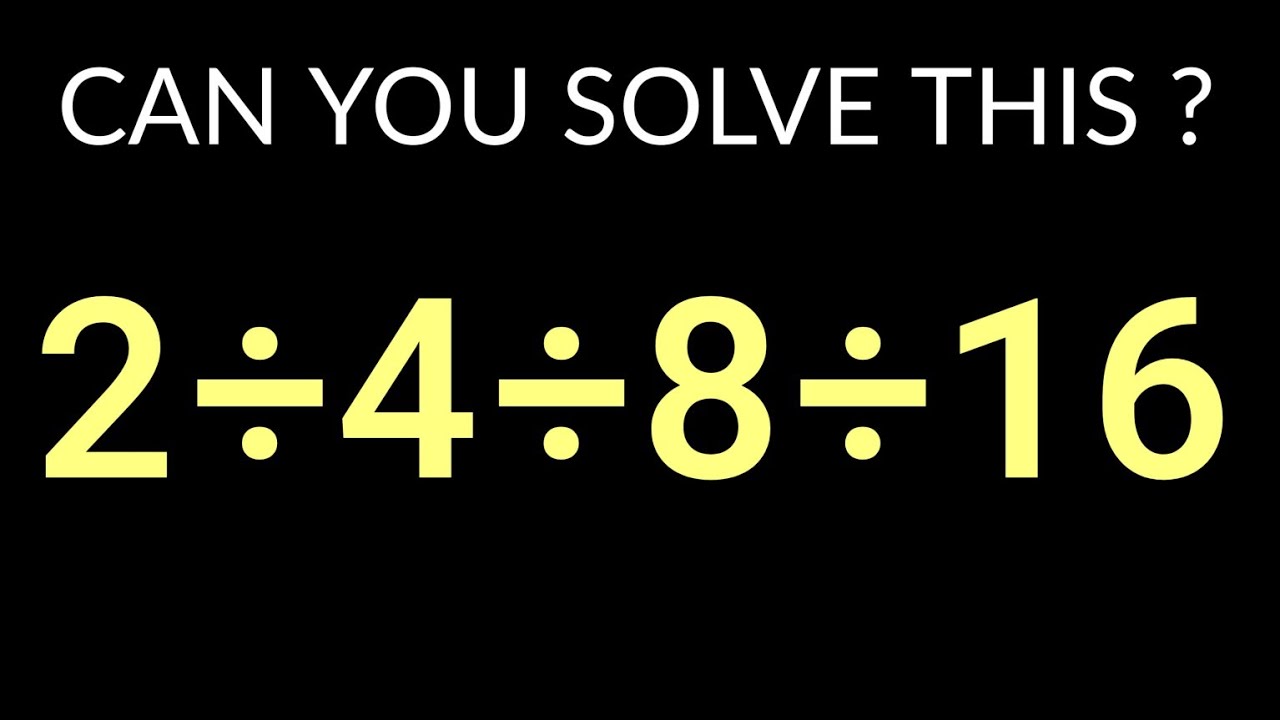 Can You Solve This Math Problem? - YouTube