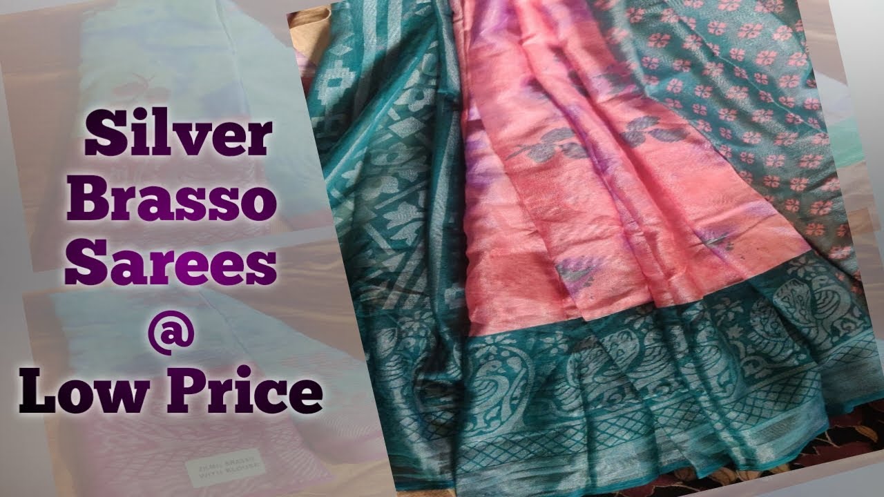 Silver Brasso Sarees @Low cost - YouTube