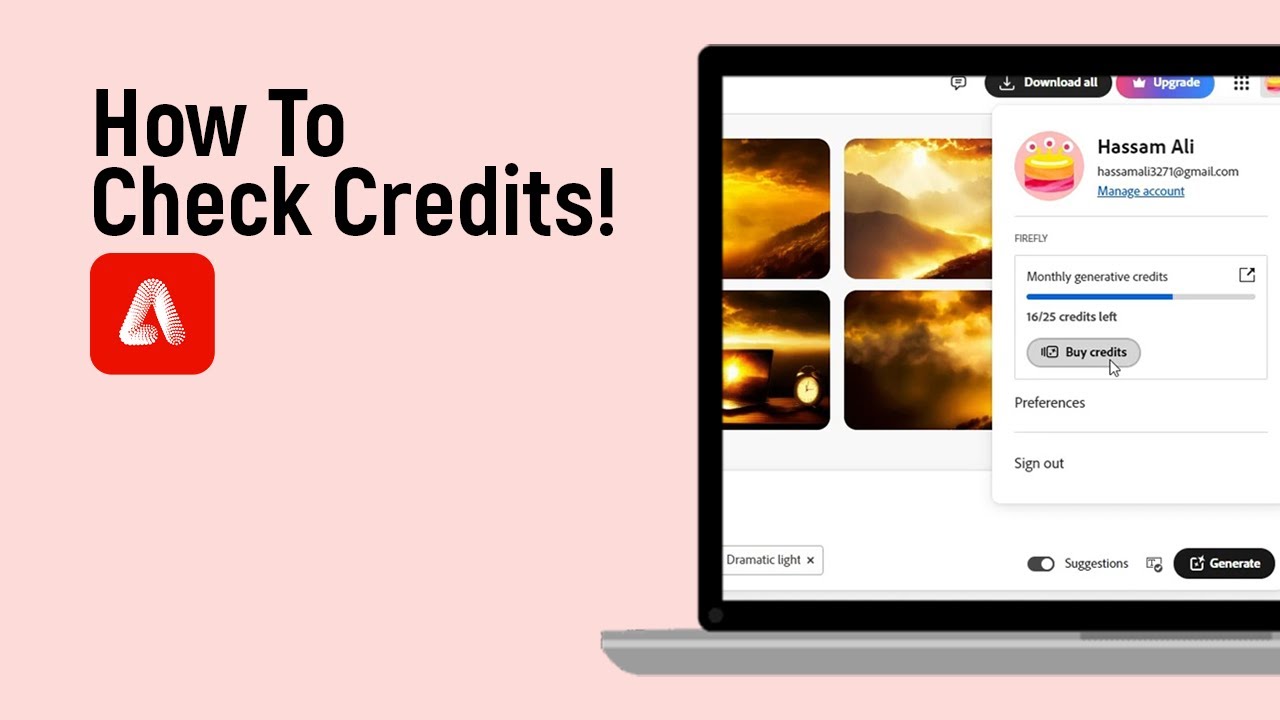 How to Check Credits of Adobe Firefly Account [easy] - YouTube