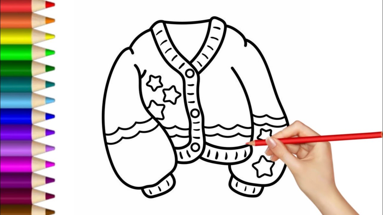 How to Draw a Sweater | Simple & Easy for Kids - YouTube