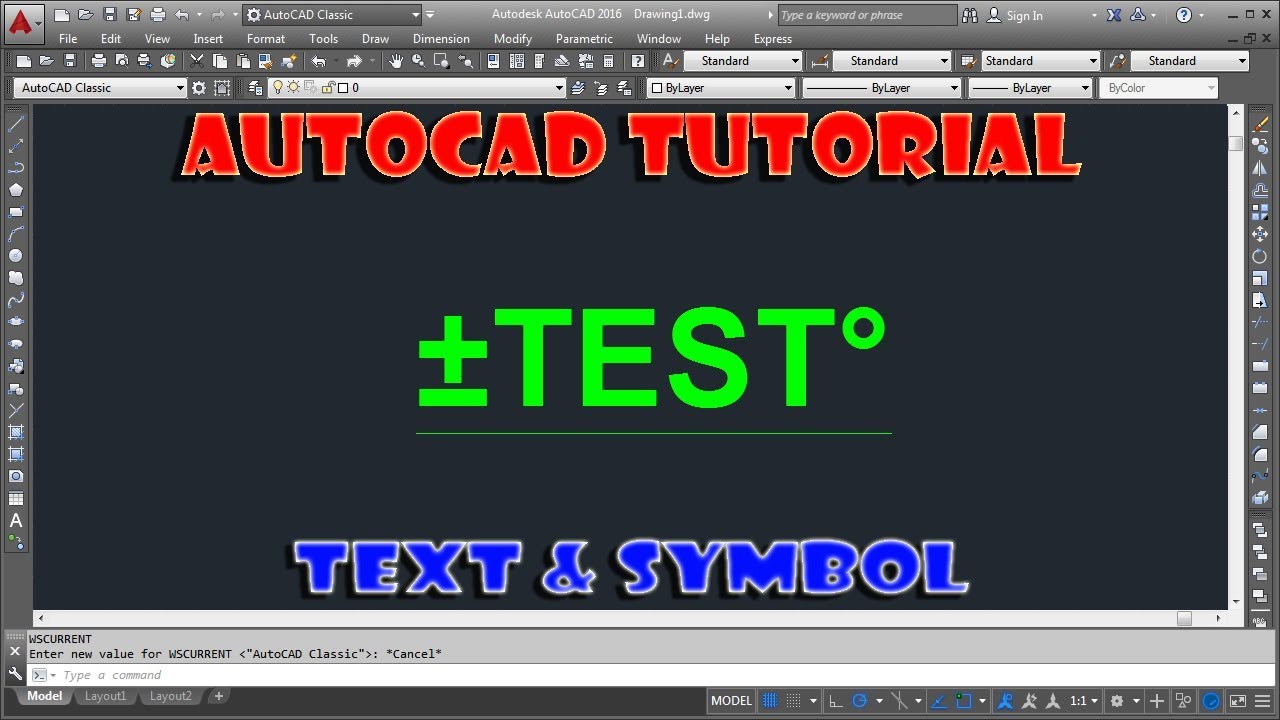 TUTORIAL AUTOCAD BAHASA INDONESIA: TEXT & SYMBOL - YouTube